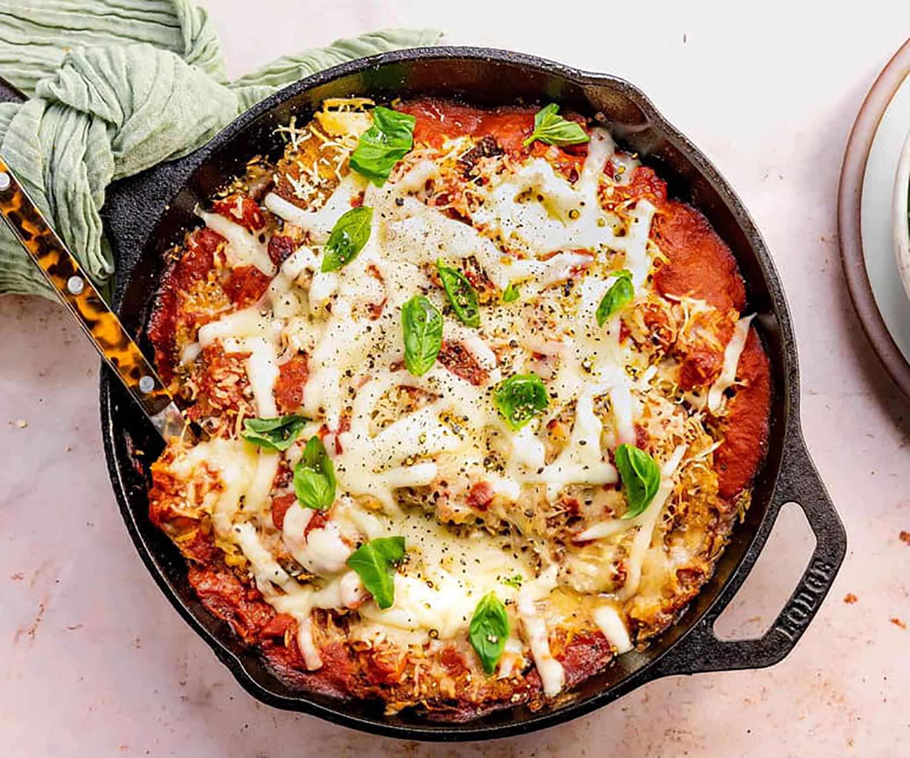Skillet Eggplant Parmesan - Miz En Place